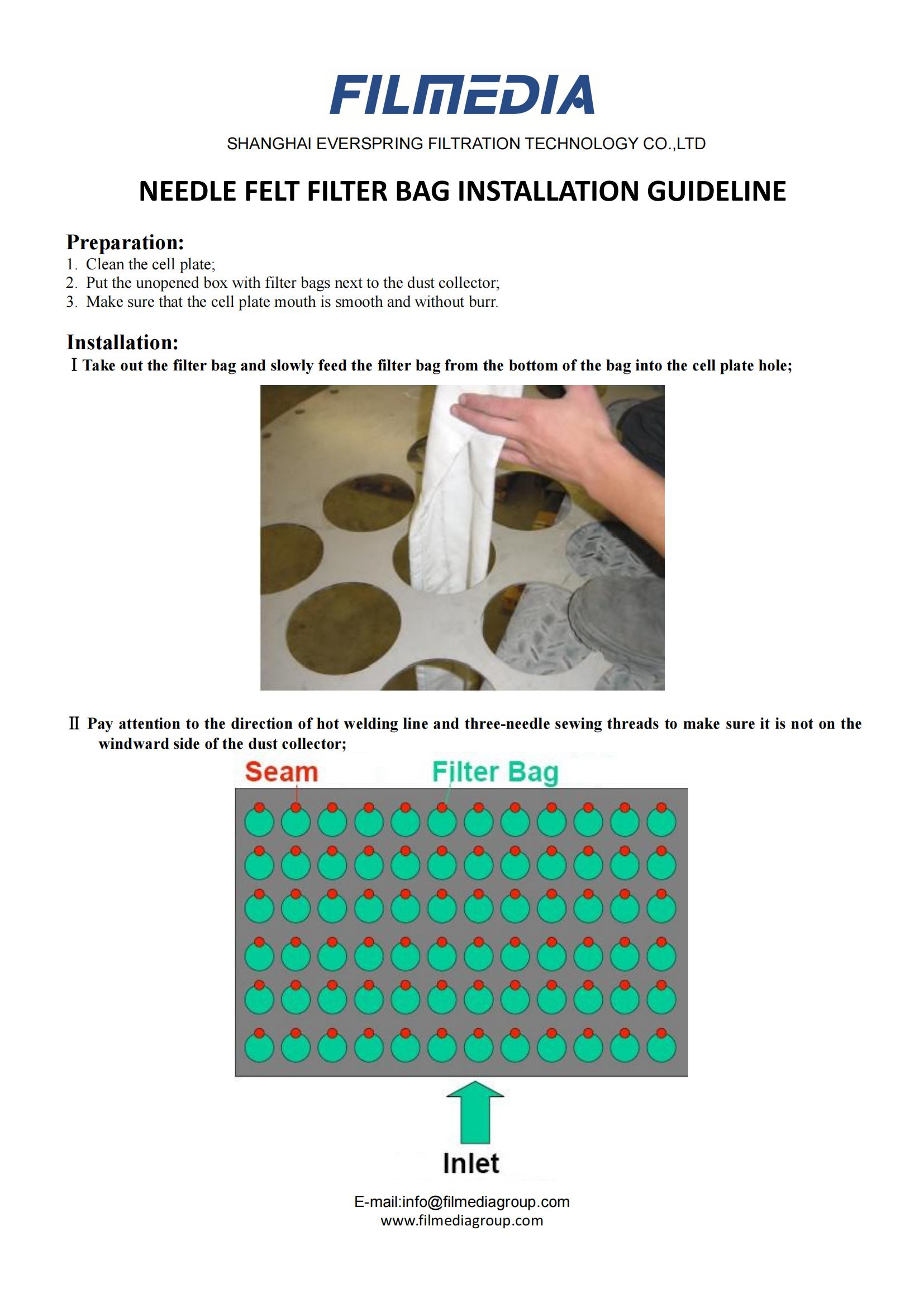 NEEDLE FELT FILTER BAG INSTALLATION & OPERATION GUIDELINE ...